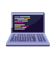 Technology information programming system code Vector Image