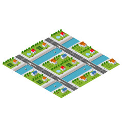 3d city Royalty Free Vector Image - VectorStock