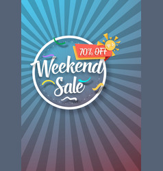 Weekend sale background Royalty Free Vector Image