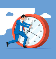 Late emoticon with watch Royalty Free Vector Image