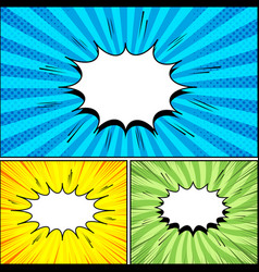 Comic book page speech bubbles set Royalty Free Vector Image