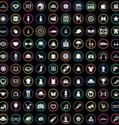 Fashion icons universal set for web and ui Vector Image