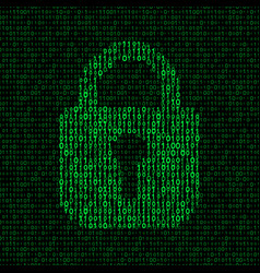 Hacker on binary code background Royalty Free Vector Image