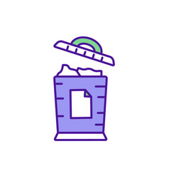 Paper trash icon set garbage recycle concept Vector Image
