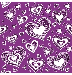 Green pattern with gold hearts Royalty Free Vector Image