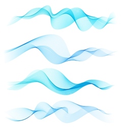 Abstract colorful transparent wave Royalty Free Vector Image