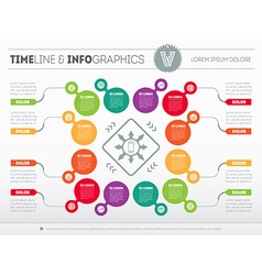 Web template for vertical diagram or chart Vector Image