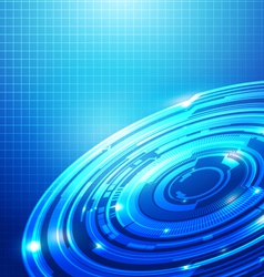Abstract circle technology light blue background Vector Image