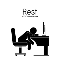Resting icon design Royalty Free Vector Image - VectorStock