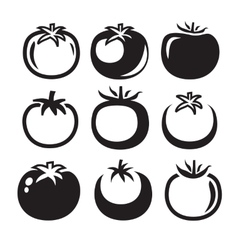 Detailed icon tomatoes Royalty Free Vector Image