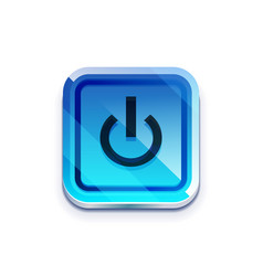 Black led light power button Royalty Free Vector Image