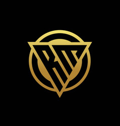 Rm logo monogram with triangle shape and circle Vector Image