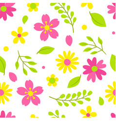 Spring garden seamless pattern natural Royalty Free Vector
