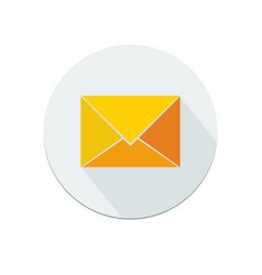 Email icon yellow paper envelope letter template Vector Image