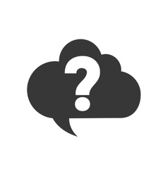 Question mark bubble ask why icon graphic Vector Image