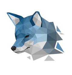Crystal wolf art Royalty Free Vector Image - VectorStock