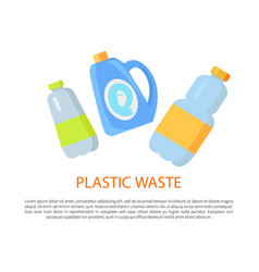 Plastic waste sample color Royalty Free Vector Image