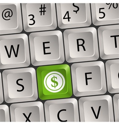 Computer keyboard with 24 7 key Royalty Free Vector Image