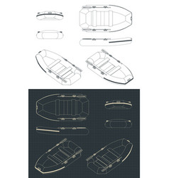 Speed boat blueprints Royalty Free Vector Image