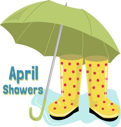 April showers Royalty Free Vector Image - VectorStock
