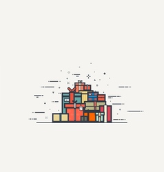 Pile boxes Royalty Free Vector Image - VectorStock