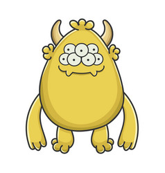 Green goblin or troll cartoon character sticker Vector Image