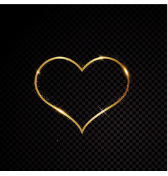 Two golden lines with light effects isolated on Vector Image