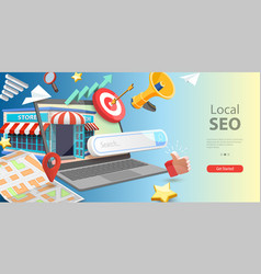 3d isometric flat conceptual Royalty Free Vector Image
