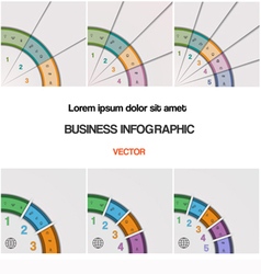 Set mathematical fractions parts of ring template Vector Image