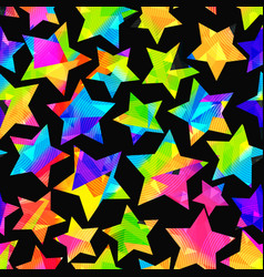 Colored space star seamless texture Royalty Free Vector