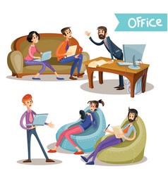 Psychologist private practice cartoon set Vector Image