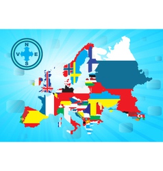 Flag map poster Royalty Free Vector Image - VectorStock