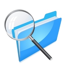 Search in folder icon Royalty Free Vector Image