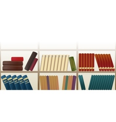 Library book shelf seamless pattern Royalty Free Vector