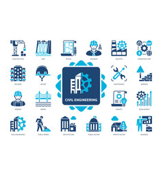 Industrial design solid icon set Royalty Free Vector Image