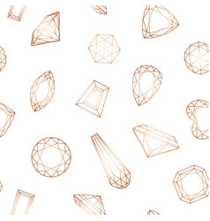 Gold diamond isolated Royalty Free Vector Image