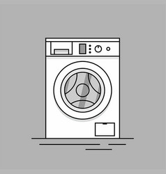 Washing machine outline icon Royalty Free Vector Image
