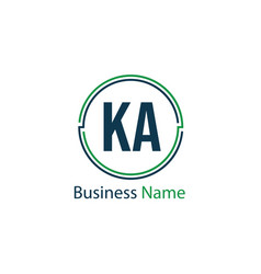 Initial letter ka logo template design Royalty Free Vector