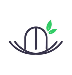 Initial m nest logo Royalty Free Vector Image - VectorStock