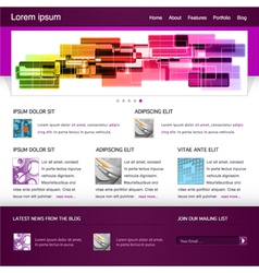 Editable website template Royalty Free Vector Image