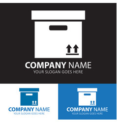 Open green box on white Royalty Free Vector Image