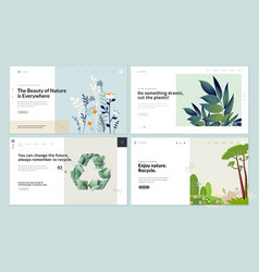 Green city eco friendly web landing page design Vector Image