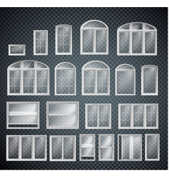 Three section window Royalty Free Vector Image