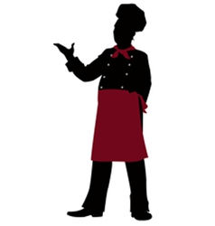 Silhouette Chef Royalty Free Vector Image - VectorStock