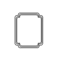 Silhouette rectangle border heraldic decorative Vector Image