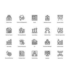 Project Management Colored Icons 3 Royalty Free Vector Image