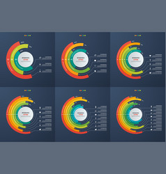 Circle informative infographic design 3 options Vector Image