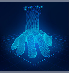 Hand scan Royalty Free Vector Image - VectorStock