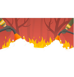 Woodland eco banner fire in forest wildfire Vector Image