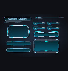 Hud futuristic user interface screen elements set Vector Image